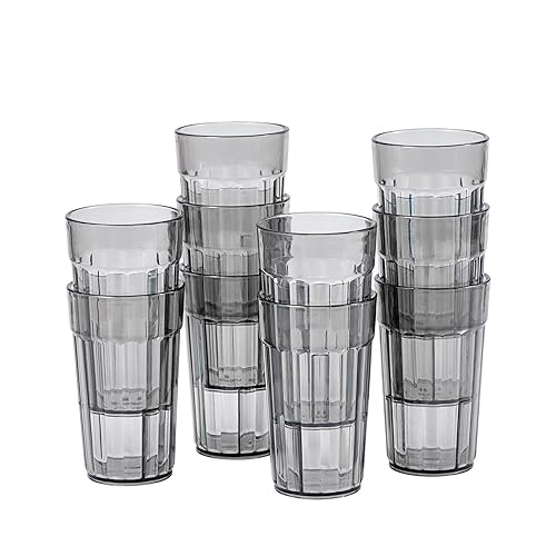 Honla 10 oz Small Drinking Glasses,BPA Free Cups,Unbreakable Plastic ...