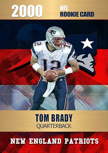 Amazon.com: 2000 TOM BRADY Rookie NFL Football Card - Limited Edition ...