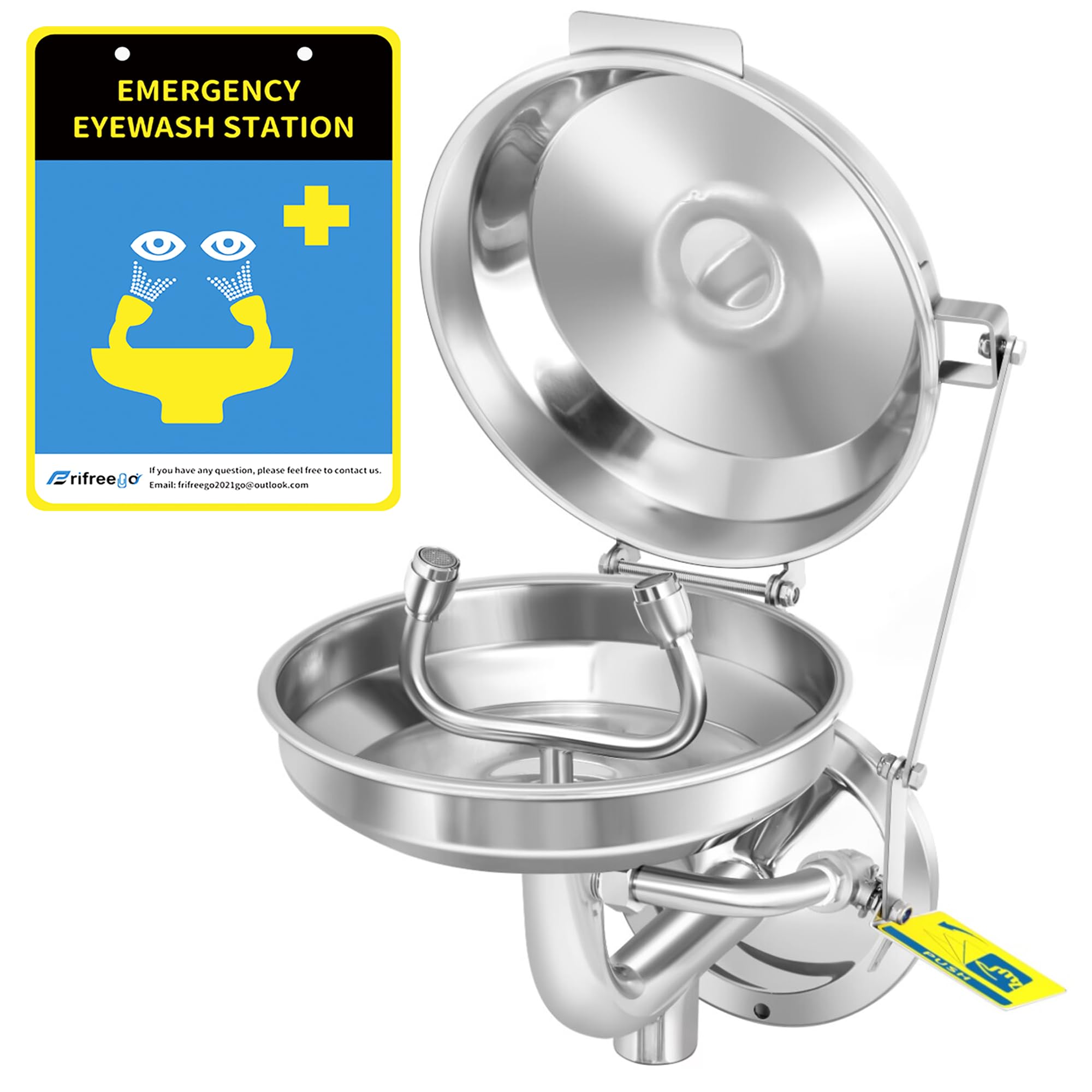 Mua Eye Wash Station with Cover, Wall Mount Eyewash Station OSAH ...