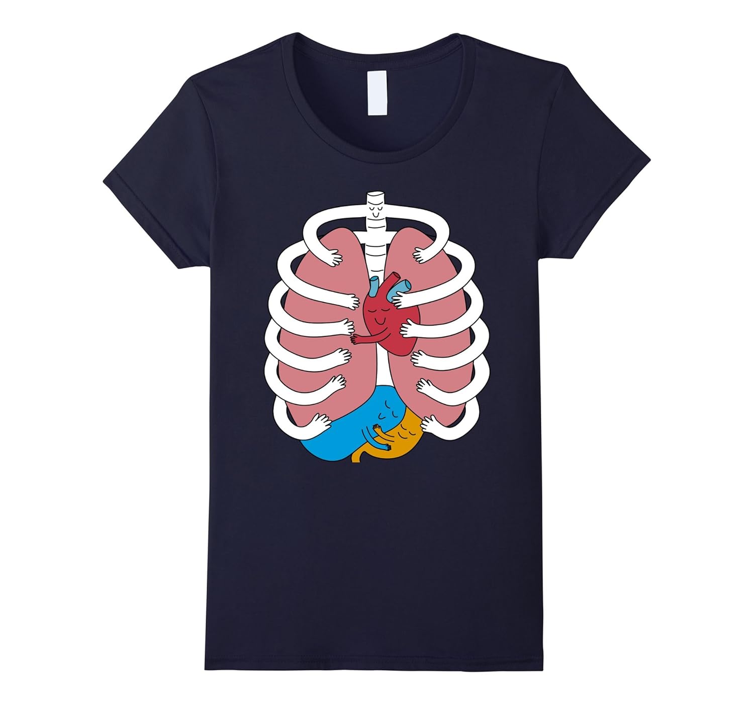 Hugging Anatomy Costume Funny Skeleton Organ Hug T-Shirt-4LVS – 4loveshirt