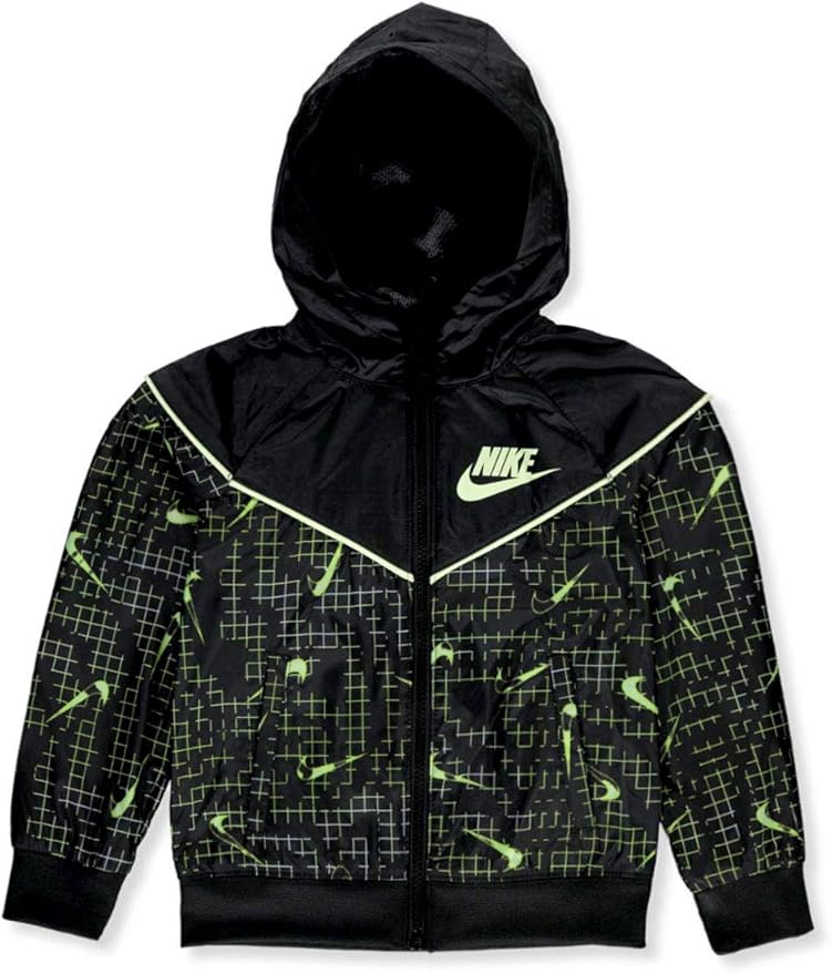 Amazon.com: Nike Boys' Glow-In-The-Dark Hooded Windbreaker Jacket: Clothing
