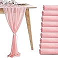 Amazon.com: 10 Pack 10ft Baby Pink Chiffon Table Runners Wedding Table ...
