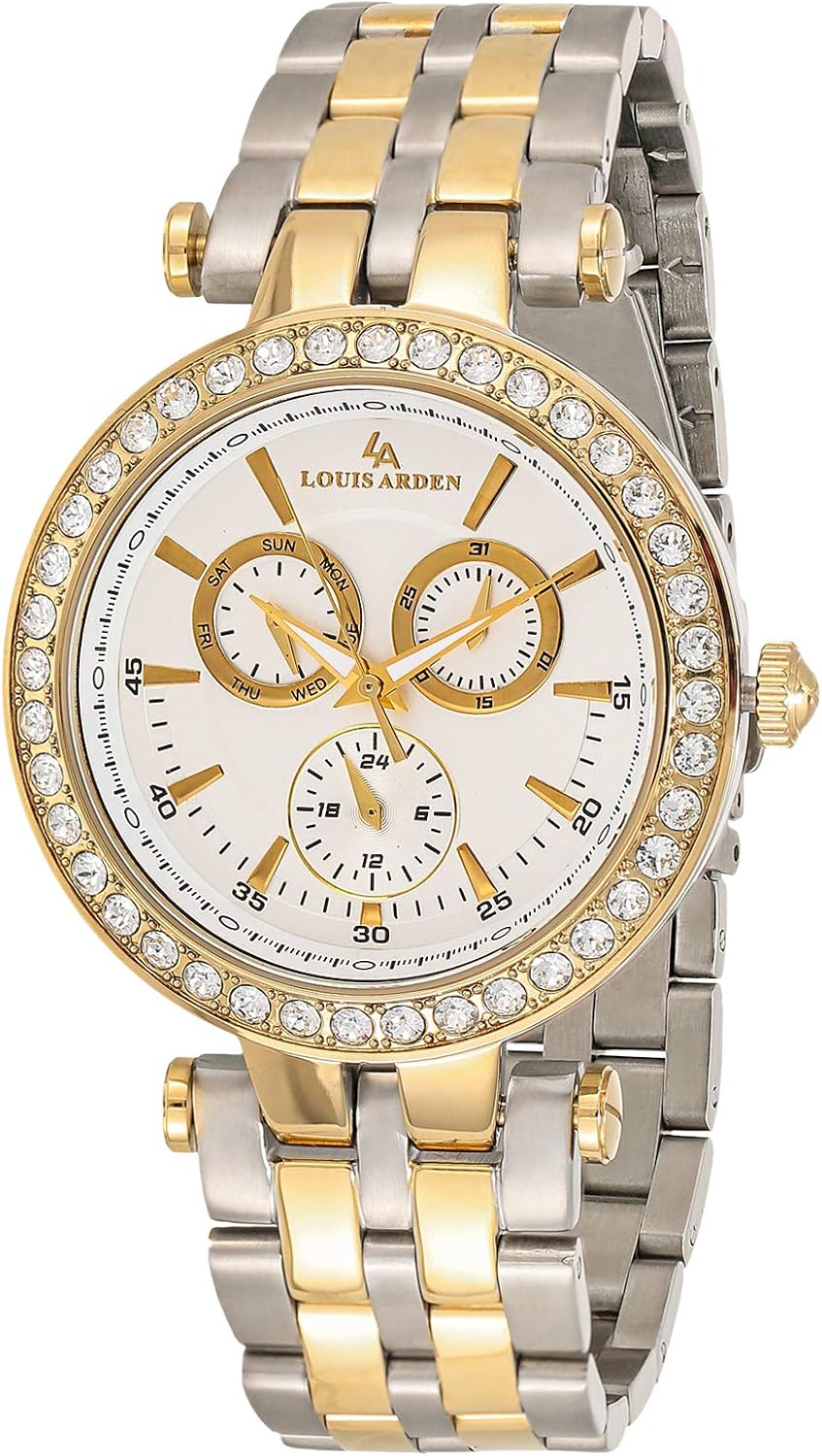 Louis Arden Men's White Dial Stainless Steel Band Watch - LA1906M: Buy ...