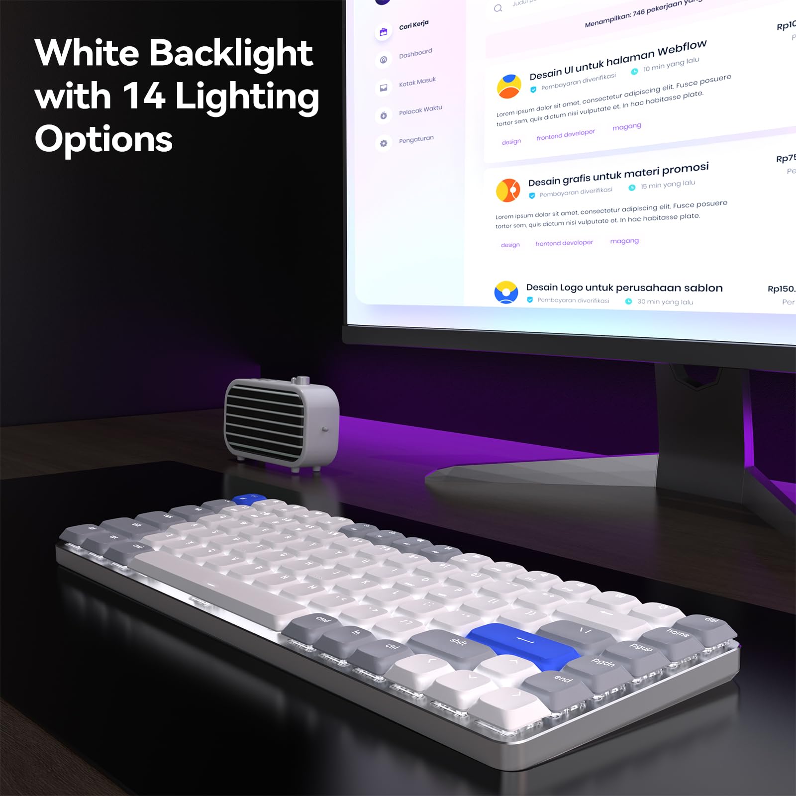 Mua AUSDOM 75% Mechanical Keyboard, 84 Keys Compact Low Profile ...