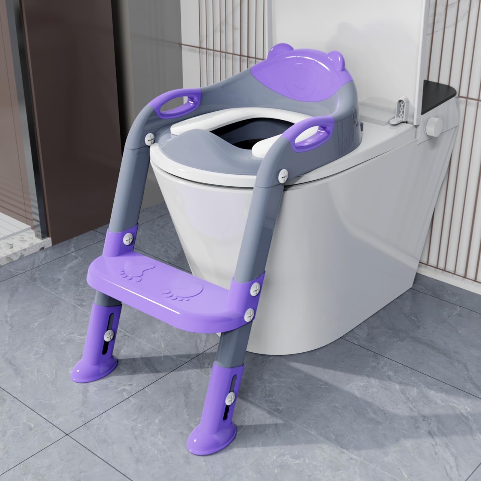 Potty Training Seat with Step Stool Ladder, SKYROKU Potty Training ...