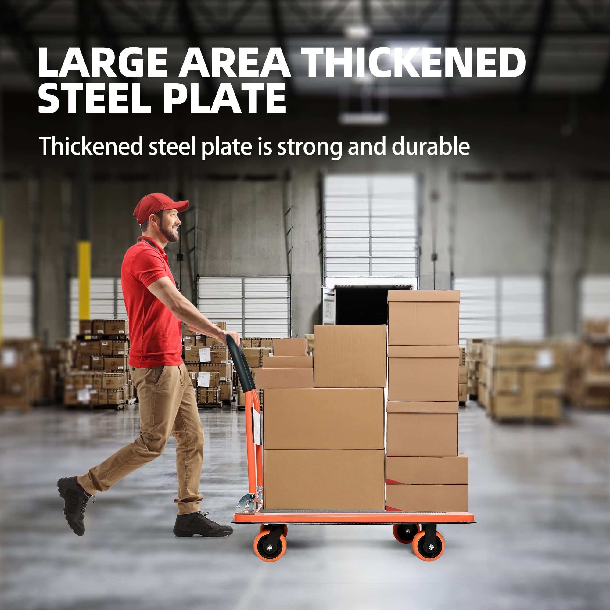 Mua Platform Truck Heavy Duty Cart,1100Lbs Hand Truck Push Cart Dolly ...