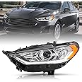 Amazon.com: TUSDAR Projector Headlight Assembly with DRL for 2017 2018 2019 2020 Ford Fusion ...