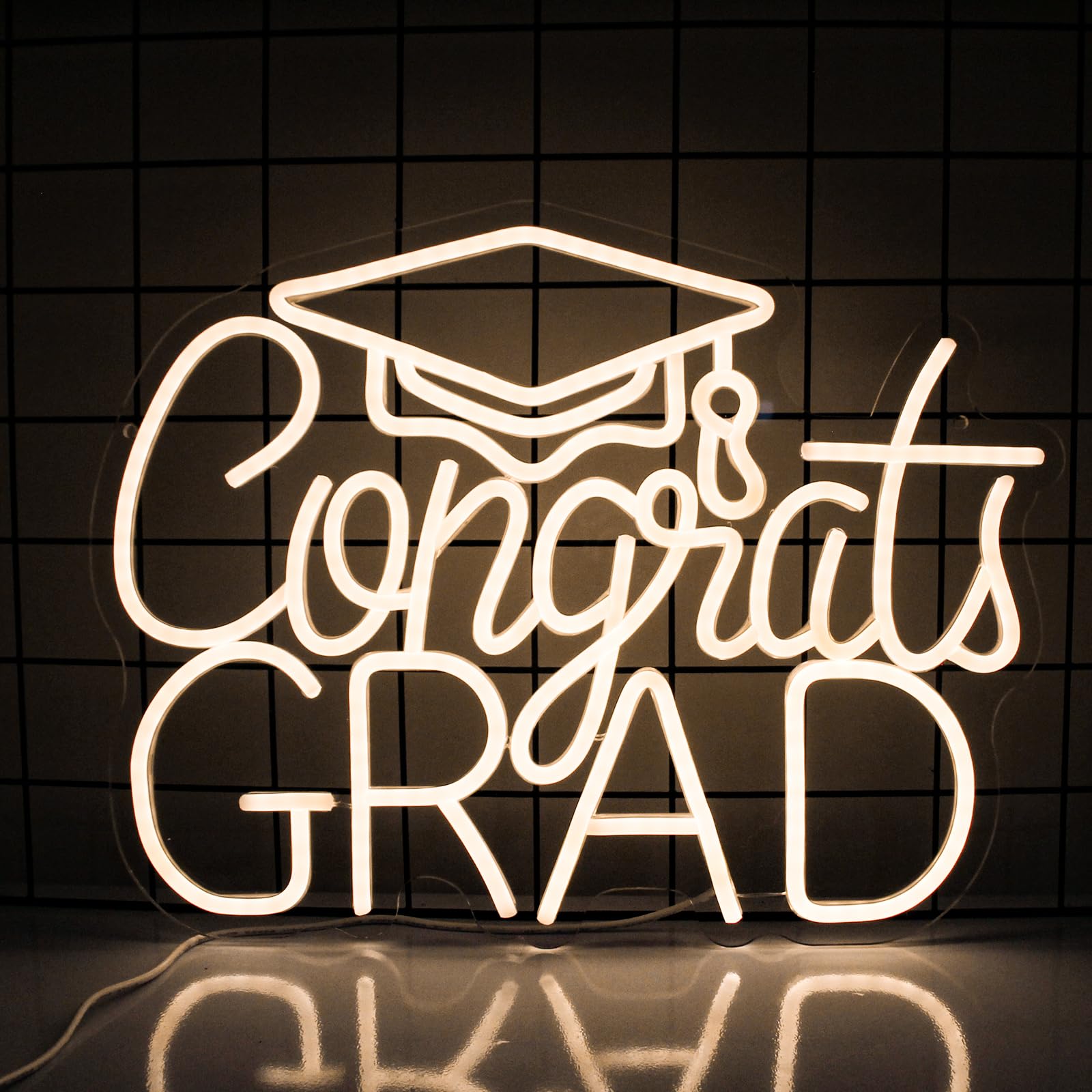 Jesalah Congrats Grad Neon Sign Led letters Neon Sign Graduation Party ...