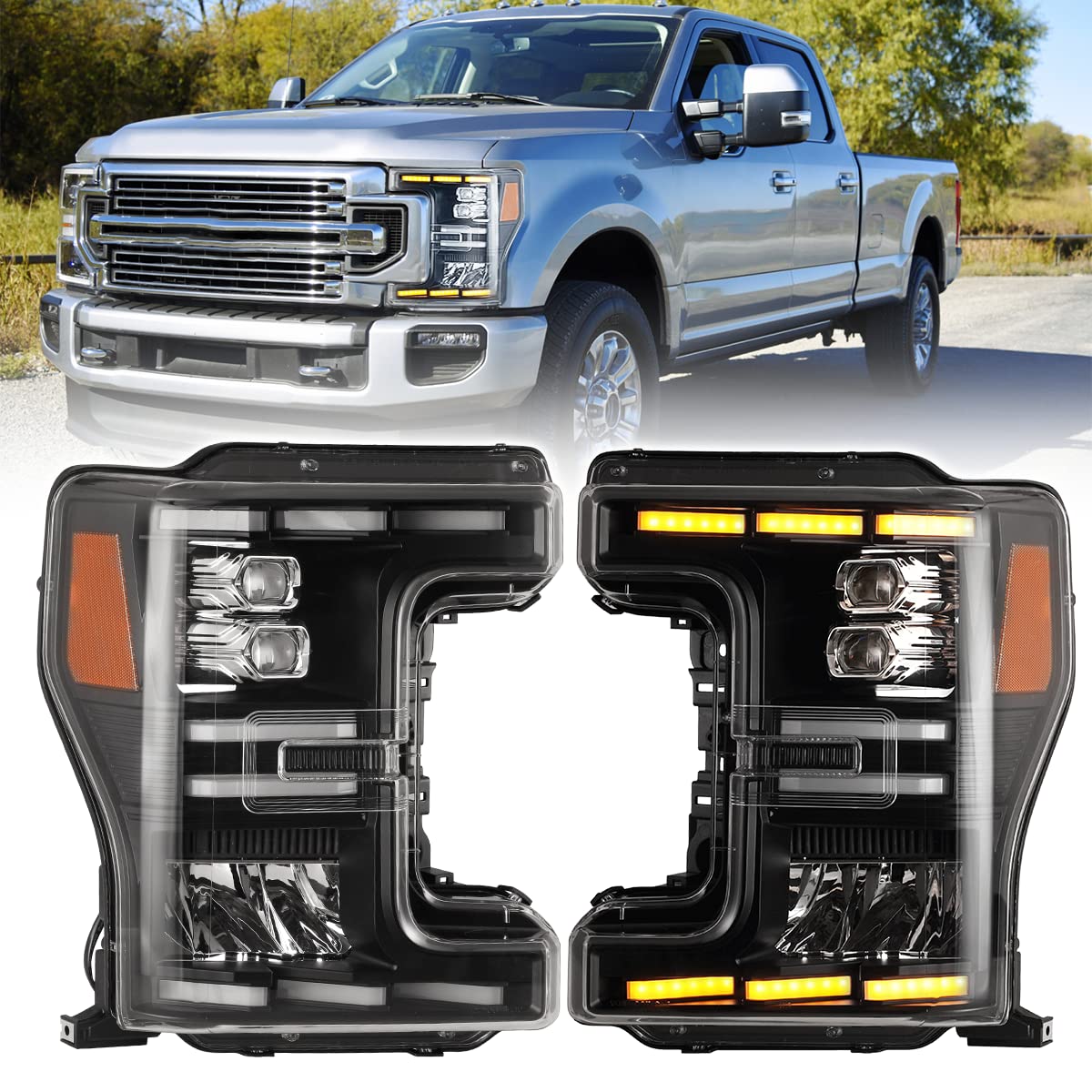 Mua ROXX Full Led Headlights Assembly for 2017 2018 2019 2020 Ford F ...