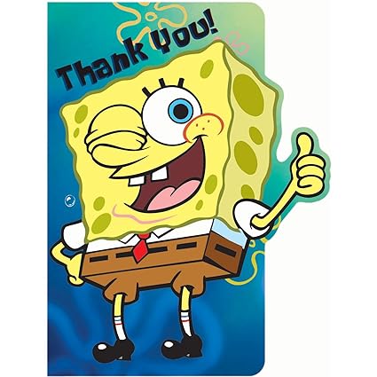 SpongeBob Thank You Notes w/ Envelopes (8ct): Amazon.de: Spielzeug
