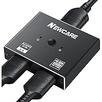 Amazon.com: NEWCARE 4k@60hz HDMI Switch 2 in 1 Out, Aluminum 2.0 Bi-Directional Supports 4K 3D ...
