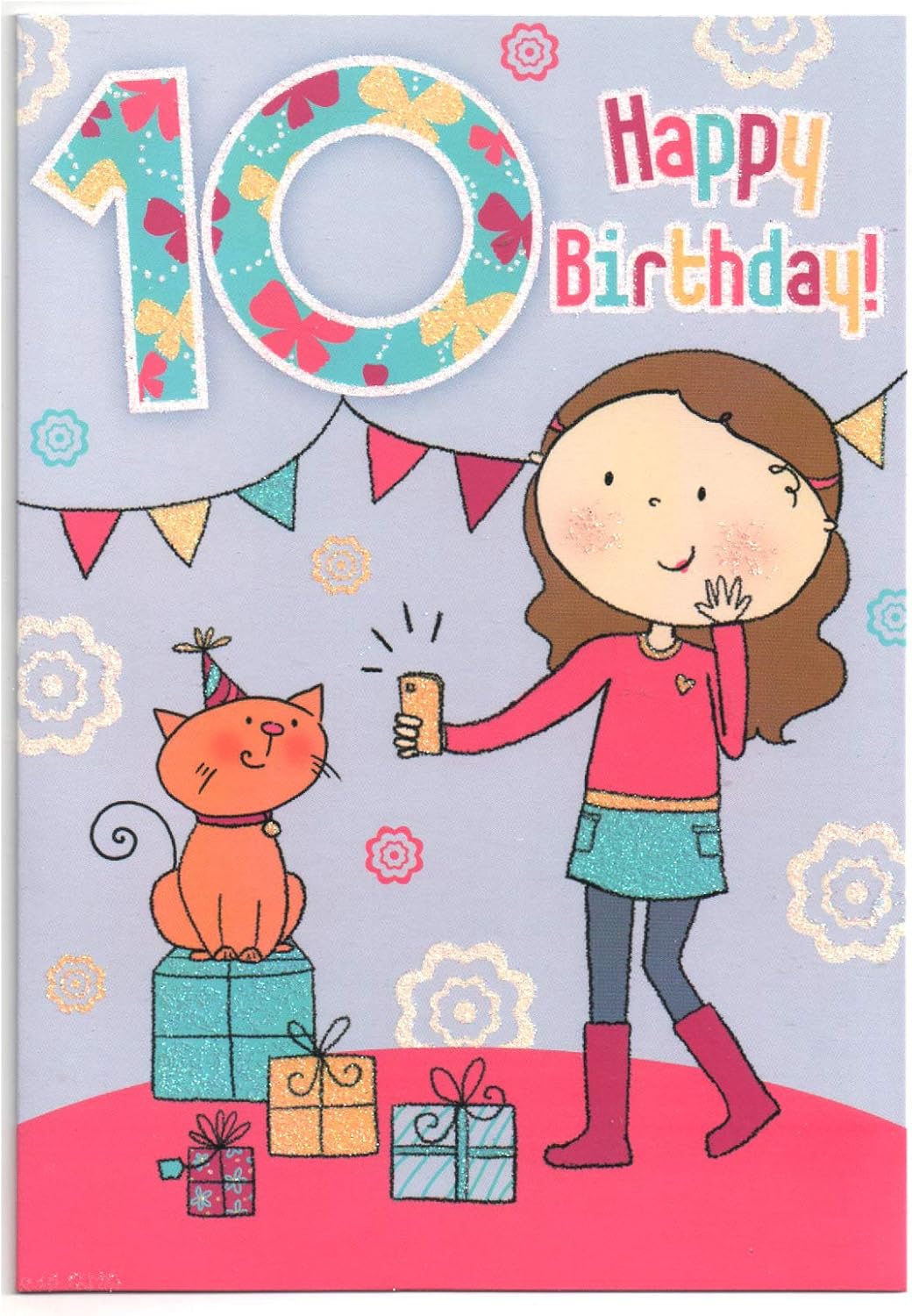 Birthday Card For A Ten 10 Year Old Girl Xpress Free 1st Class Post 