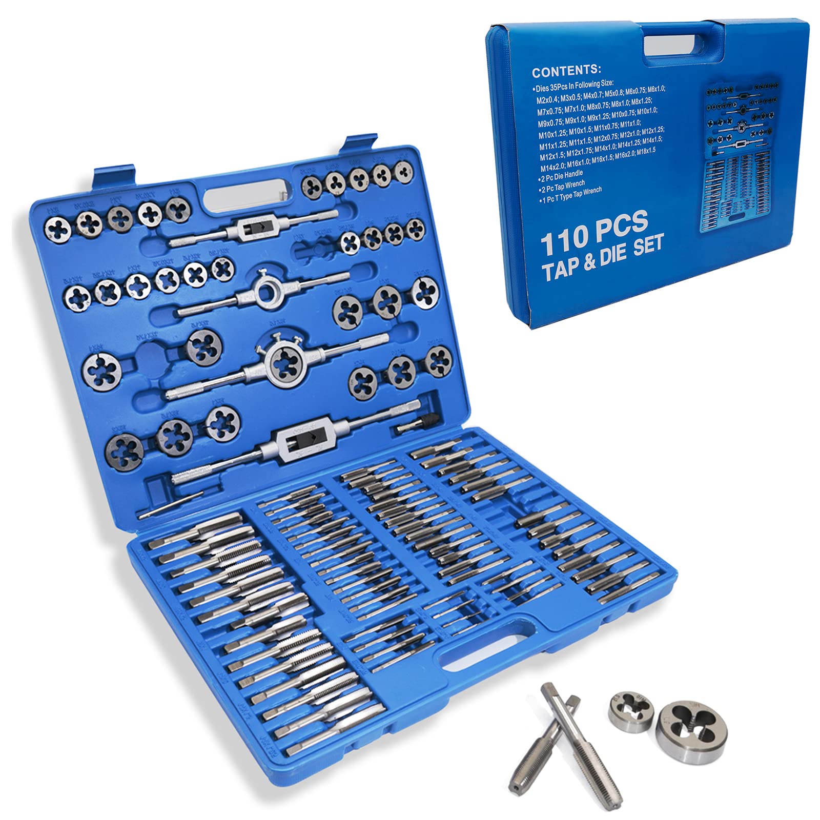 Mua EilxMag 110PCS Tap and Die Set, Metric Tap and Die Rethreading Kit ...
