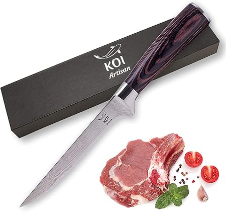 Amazon.com: KOI ARTISAN Chefs Boning Knife - Deboning Fish and Meat 6 ...