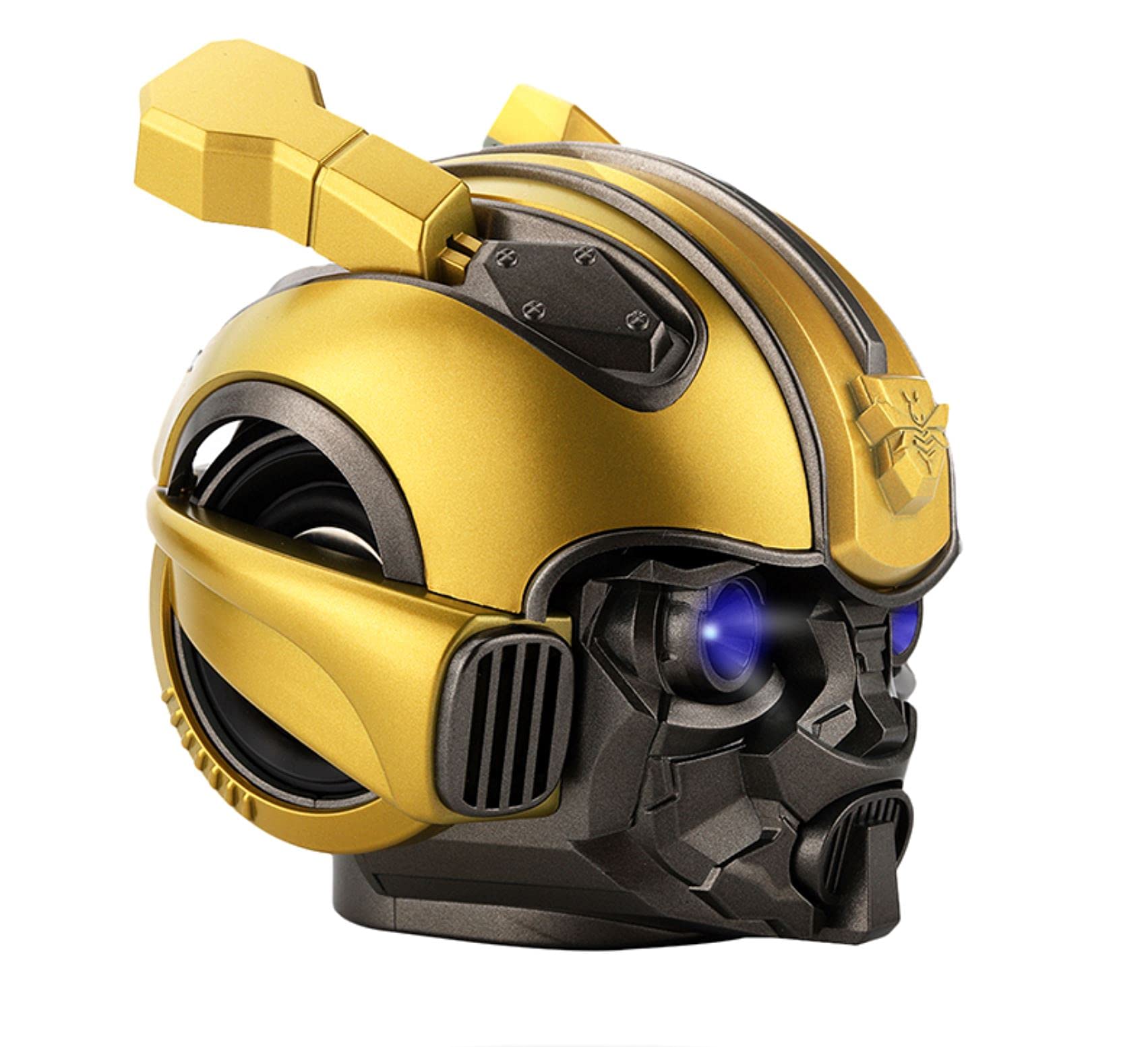 TECHOBOOM Bumblebee Helmet Portable Wireless Bluetooth Dual Built-in ...