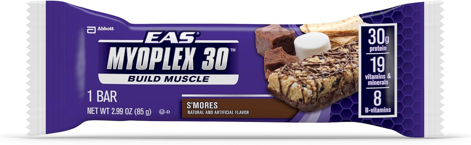 Amazon.com: EAS Myoplex 30 S'mores Nutrition Bars, 4 Count (Pack of 4 ...