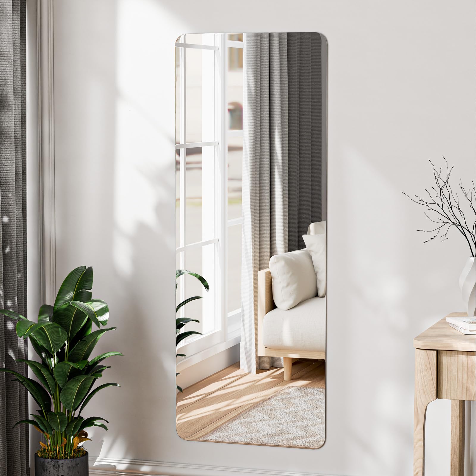 Koonmi Wall Mirror Full Length, 71"x28" Rectangular Long Acrylic ...
