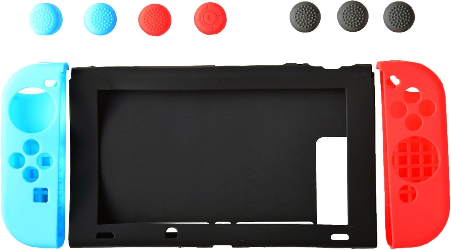 KIT COMPLETO DI PROTEZIONE PER NINTENDO SWITCH IN SILICONE Custodia ...
