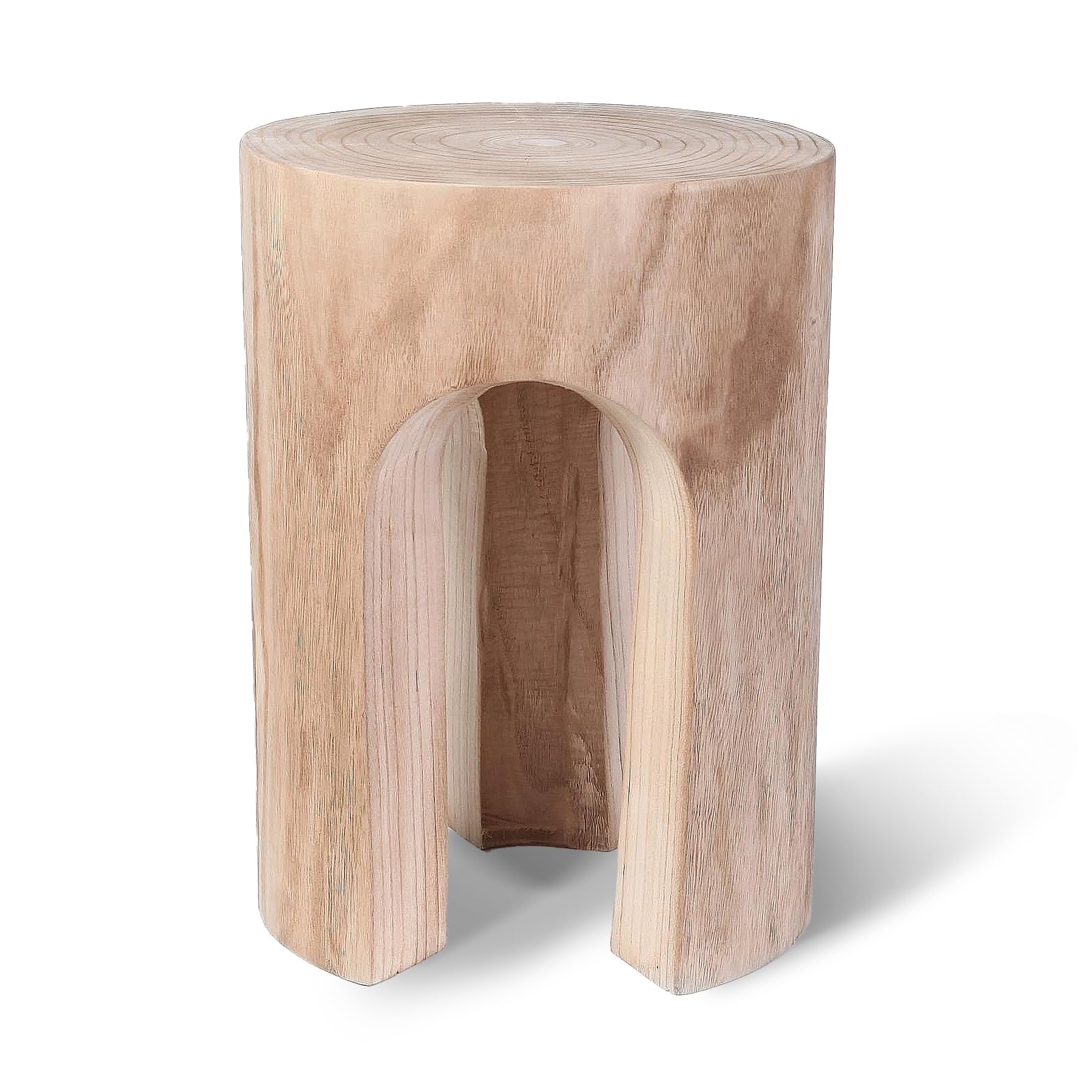 Athaliah Wood Side Table Stump End Table,15.8”H Rustic Wood Stump Side ...
