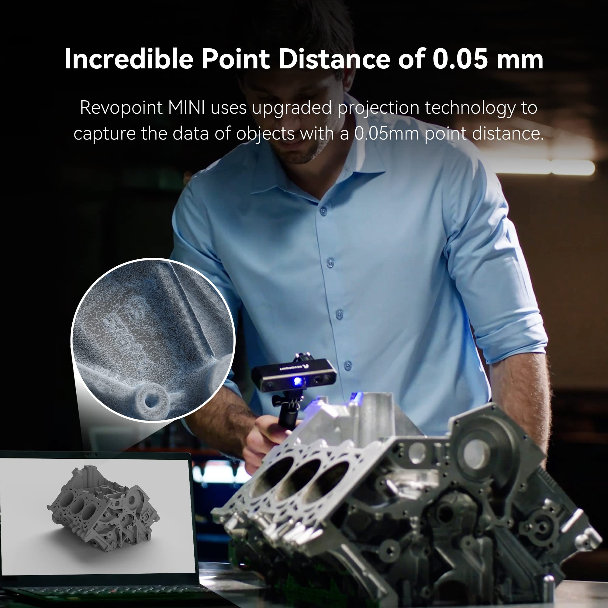 Mua Revopoint MINI 3D Scanner for 3D Printing Handheld with Dual Axis ...