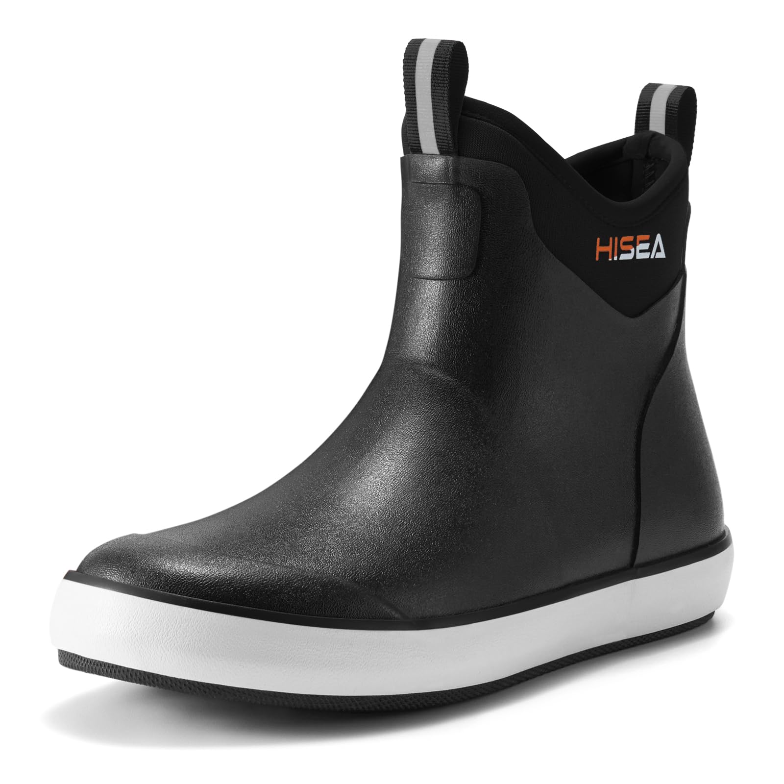 HISEA Men's Deck Boots Waterproof Fishing Rain Boots, Anti-Slip ...