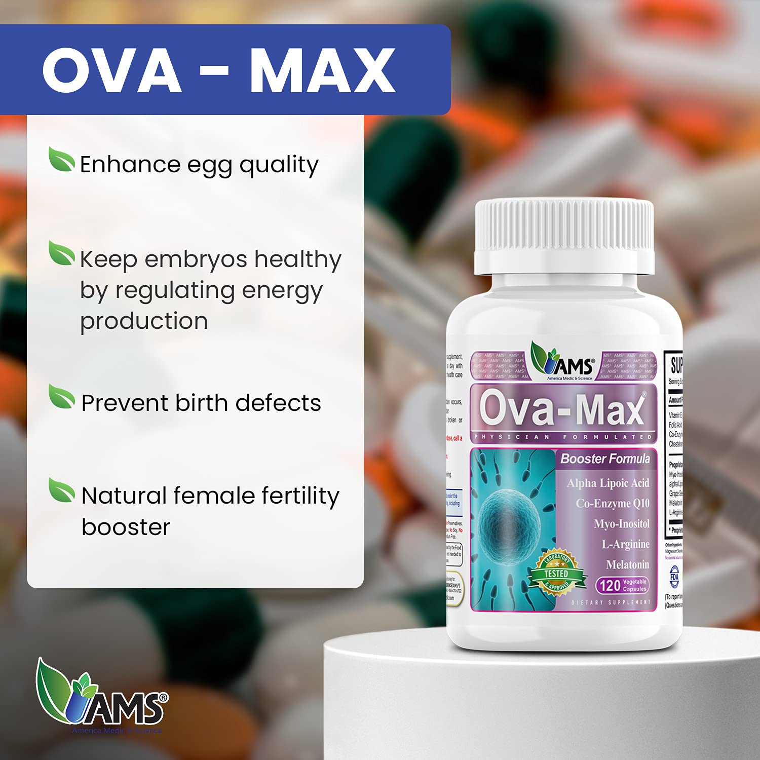 Mua America Medic & Science OVA-Max Prenatal Vitamins for Women (120 ...