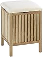 Wenko 18620100 Cesto per la biancheria "Norway" in noce, 45 x 65 x 45 ...