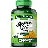 Amazon.com: Nature's Truth Turmeric Curcumin Complex | 1600mg | 60 Softgel Capsules | with ...