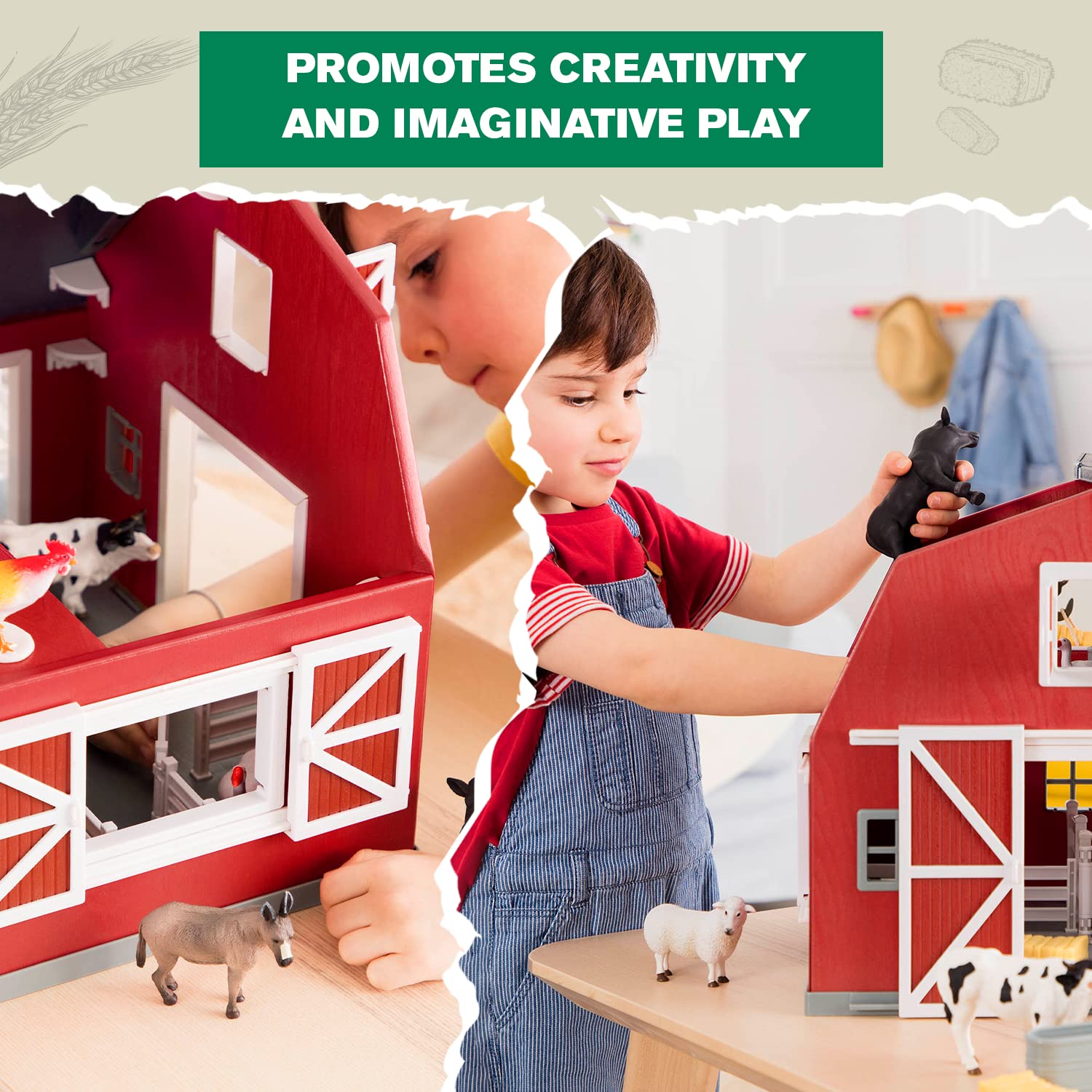 Mua Terra By Battat - 20 Pcs Wooden Animal Barn Toy - Farm Toy Set ...