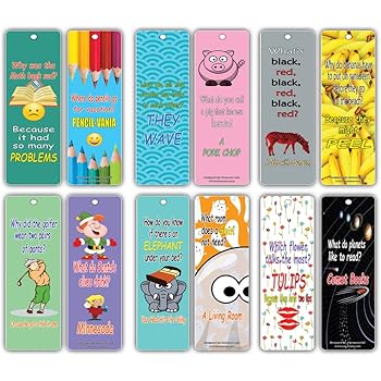 Amazon.com : Kids Bookmarks Bulk Variety Pack - 48 Bookmarks Total (12 ...