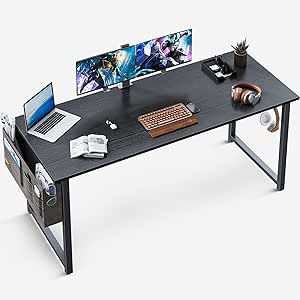 Amazon.com: ODK Computer Writing Desk 55 inch, Sturdy Home Office Table ...