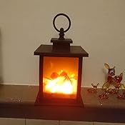 Fireplace Lamp Led Flame Effect Log Fire Place Ornaments Home Decor ...