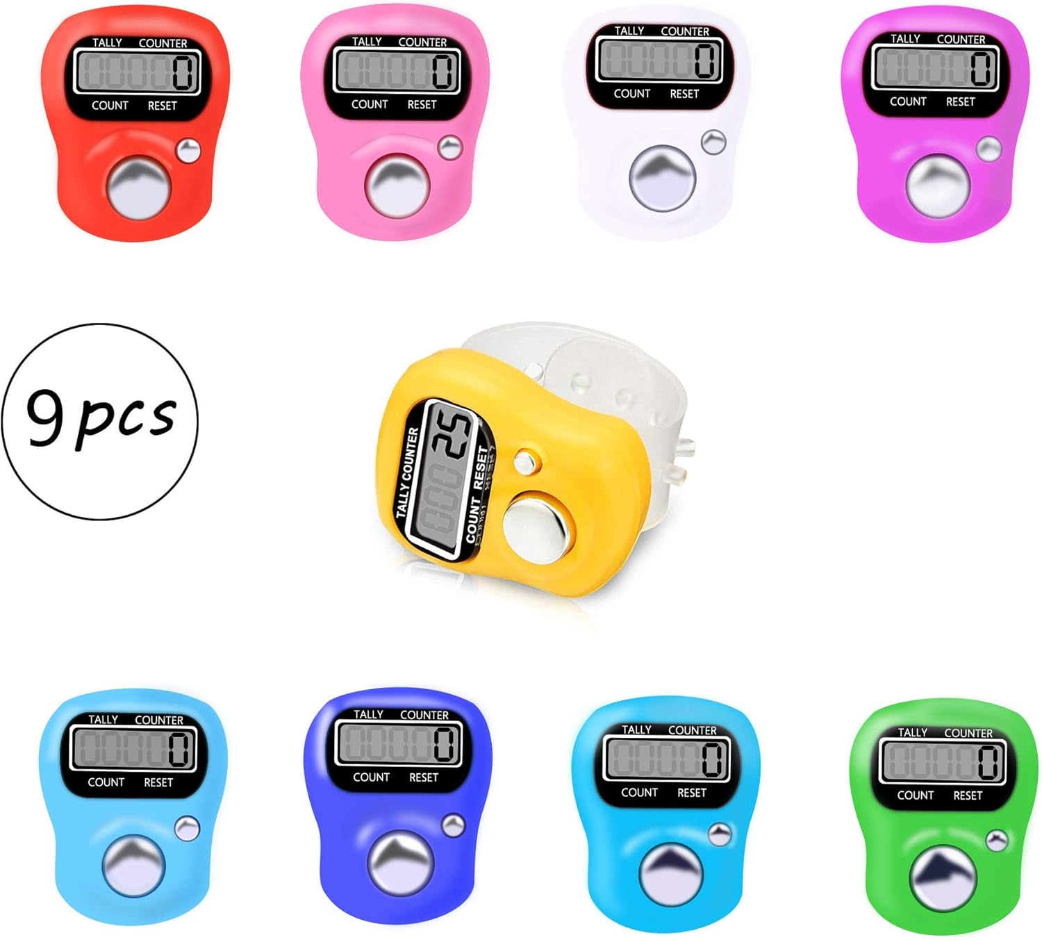 9 pcs Finger Counter Electronic Counter Lap Counter Useful Electronic ...