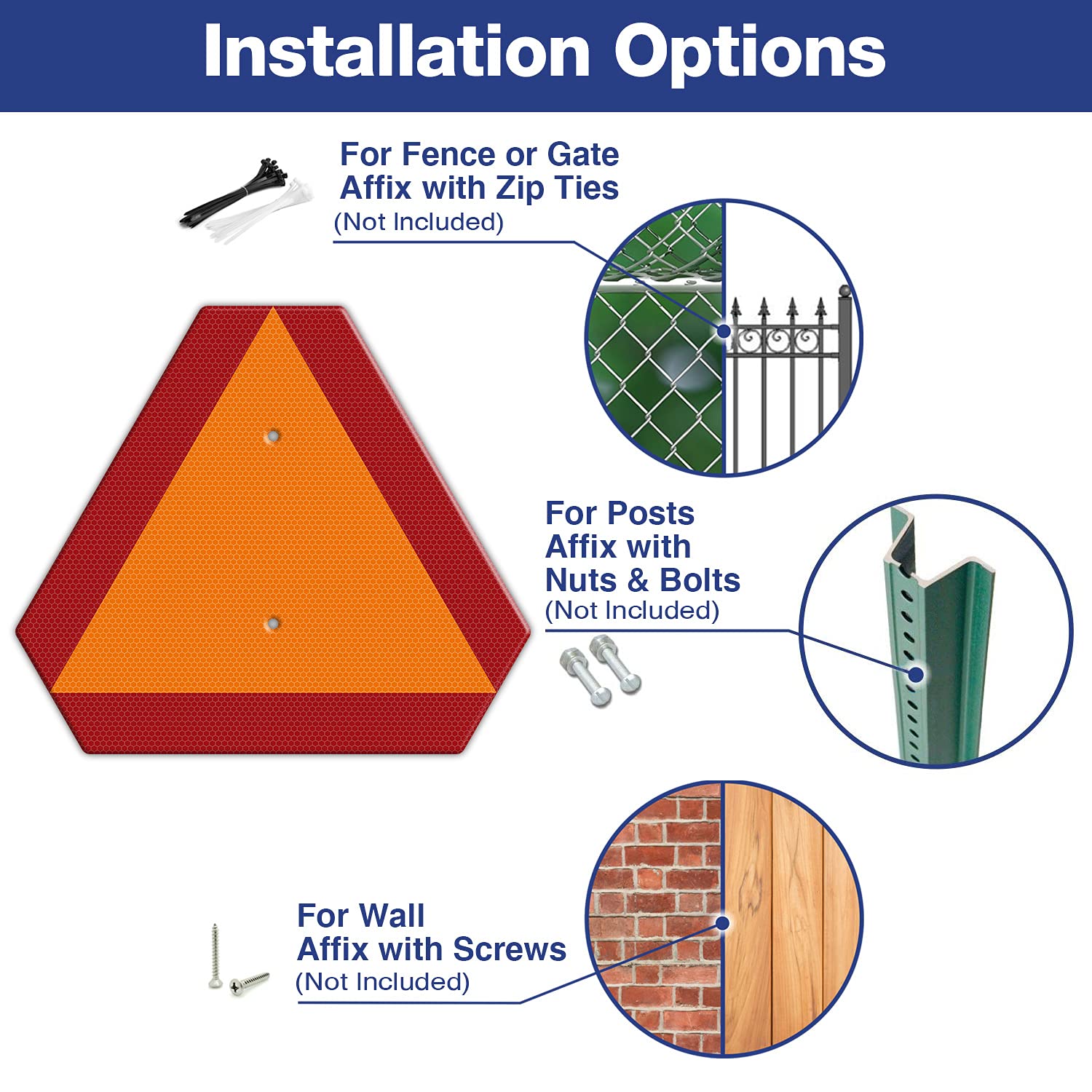 Mua Slow Moving Vehicle Sign Triangle Sign with Reflector, Farm ...