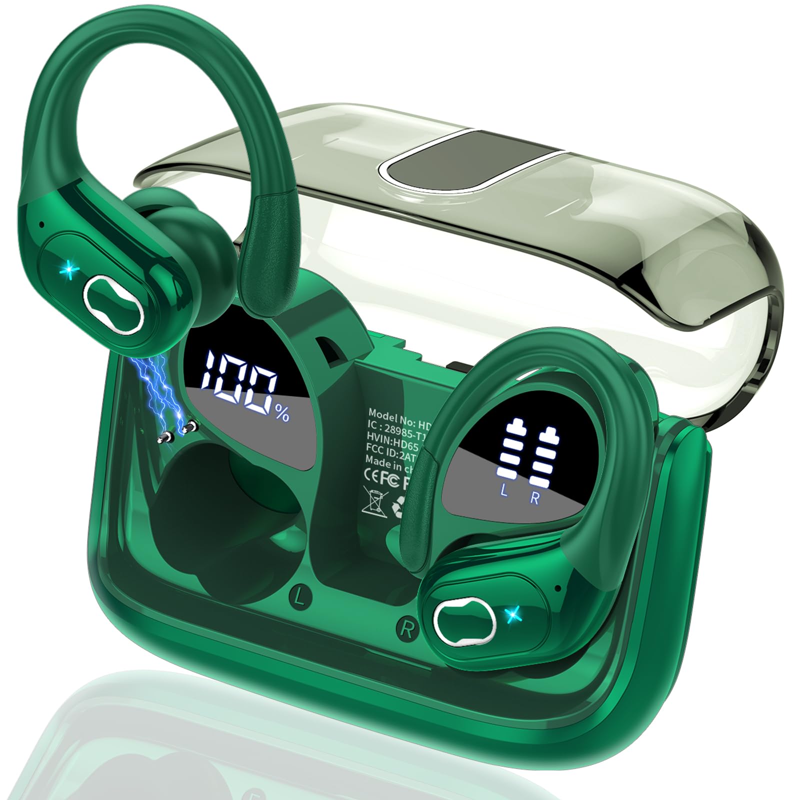 Aptkdoe Wireless Earbuds 75hrs Bluetooth 5.4 Headphone Sport, 2025 ...