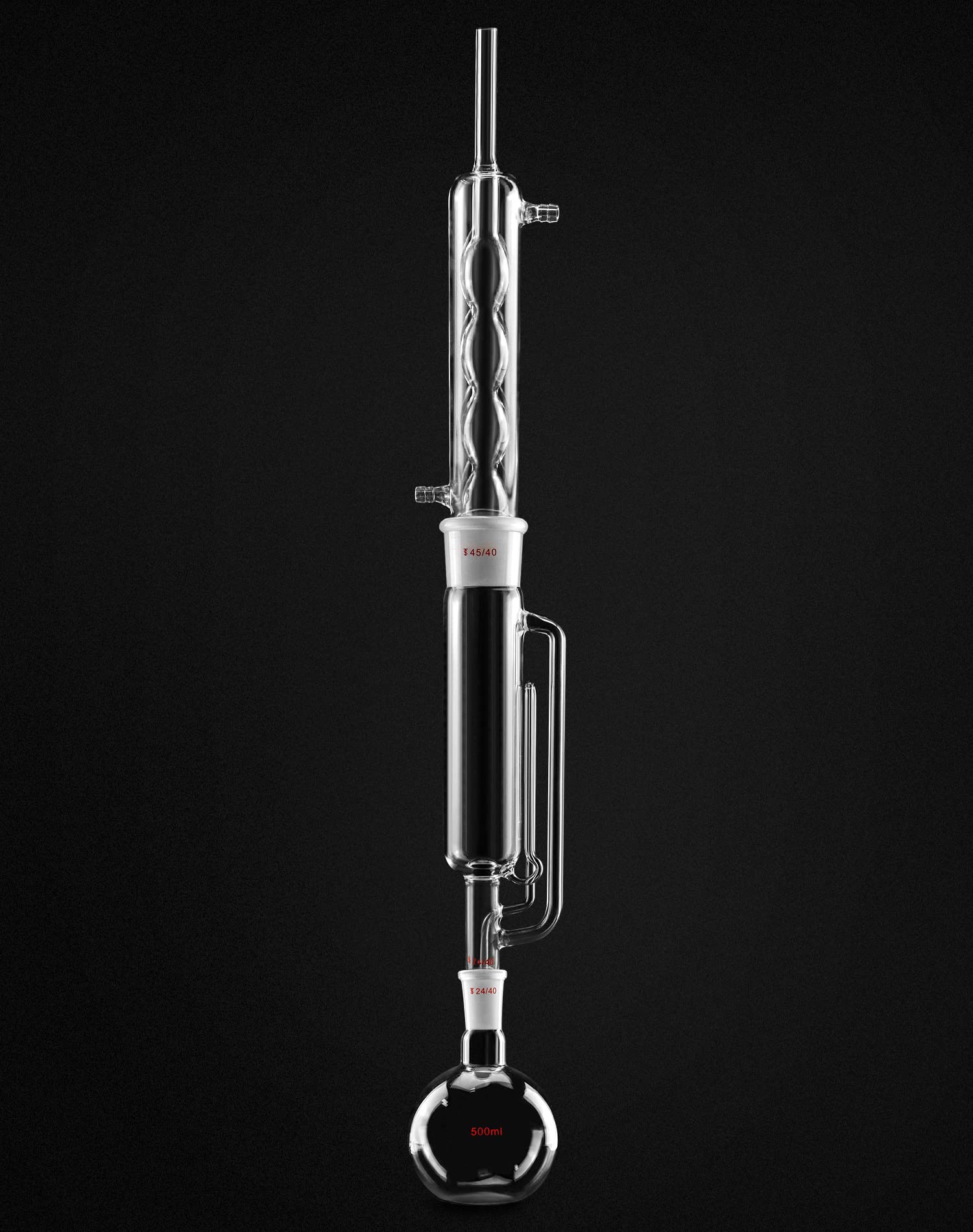 QWORK Glass Soxhlet Extraction Apparatus Set 45/40 With Tube, Lab ...