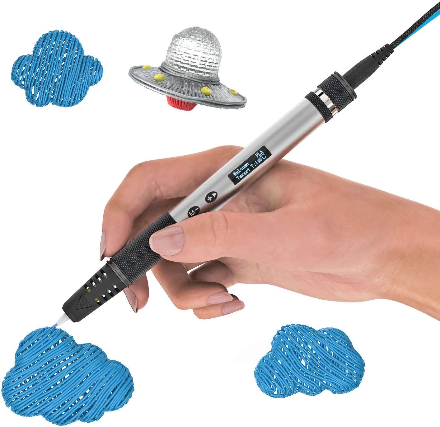 3D Drawing Pen with OLED Screen Crafters and Artist 3D Drawing Pen For ...