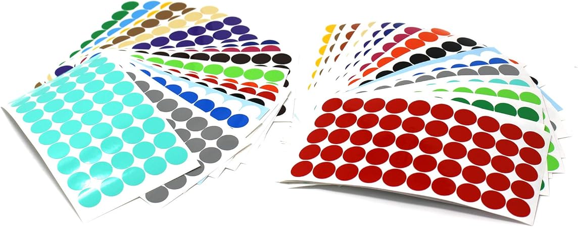 1800 15 mm Adhesive Points 100 pcs of Each Colour. Adhesive Points ...