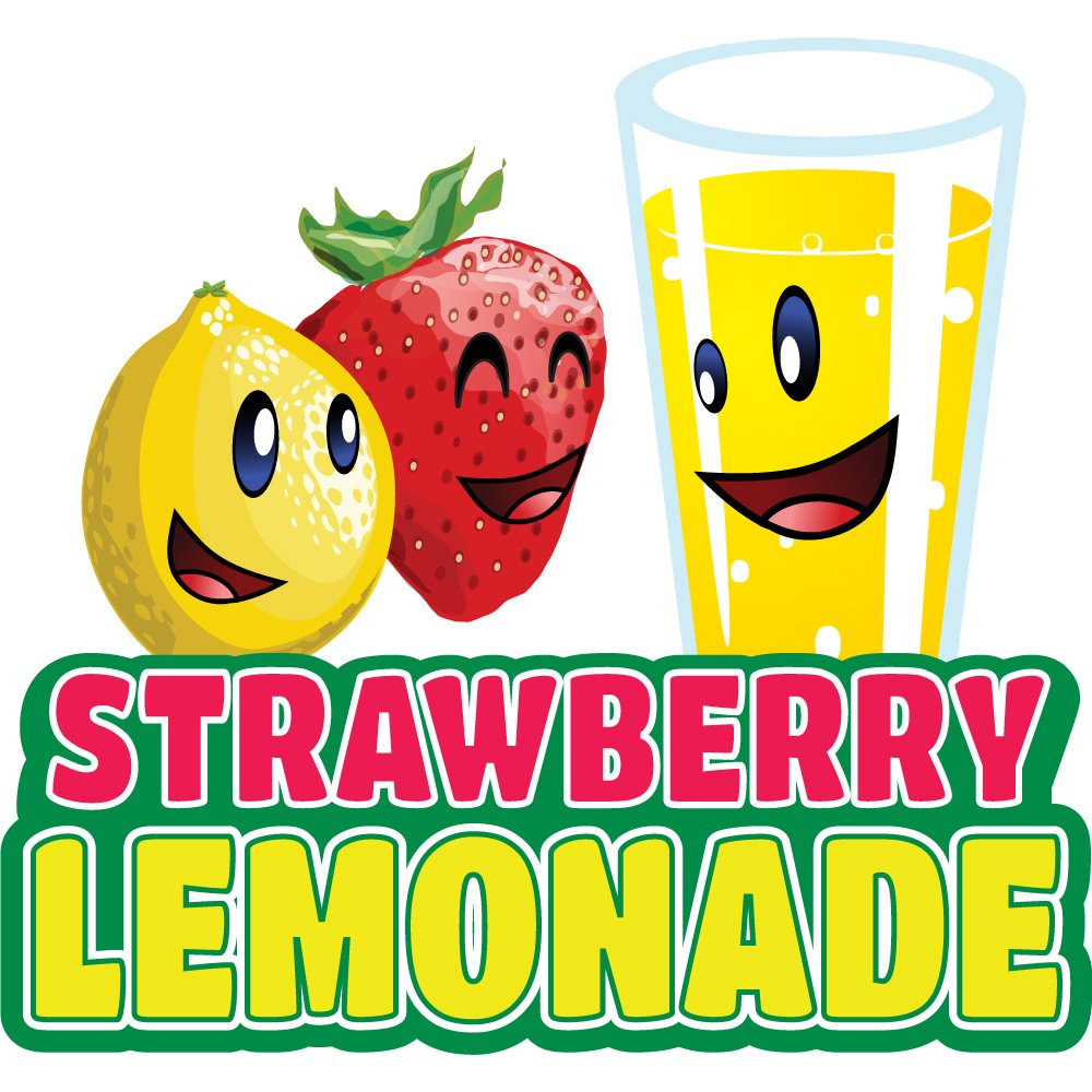 Amazon.com : Strawberry Lemonade 12" Concession Decal Sign cart Trailer ...