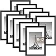 Amazon.com - upsimples 8x12 Picture Frame Set of 10, Display Pictures 6x8 with Mat or 8x12 ...