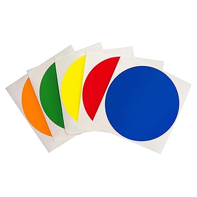 Buy ChromaLabel 4 Inch Color Code Dot Labels on Sheets, 5 Assorted ...