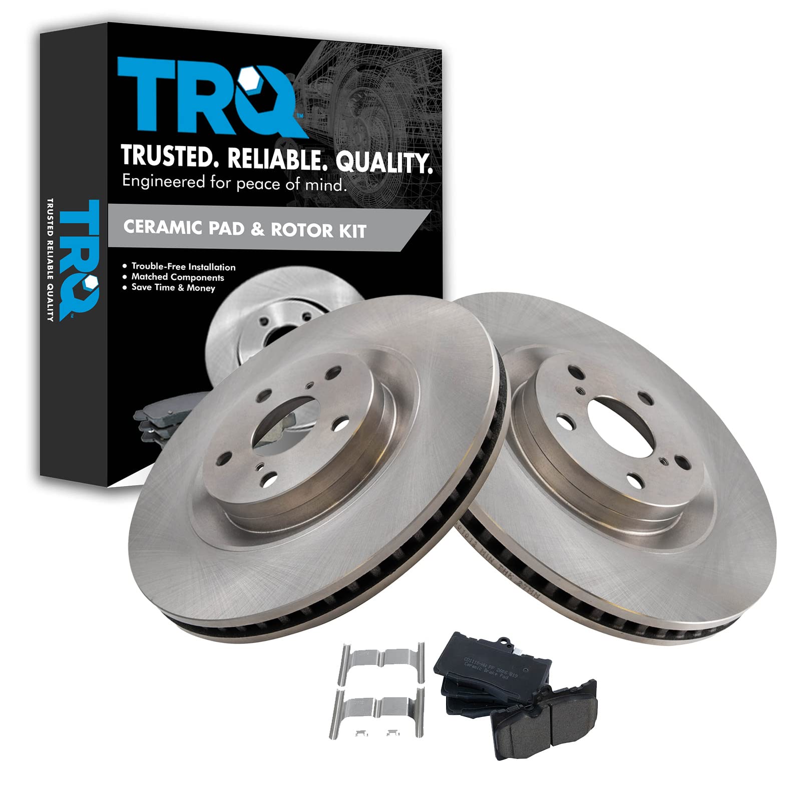 TRQ Front Ceramic Brake Pad & Rotor Kit Compatible with Lexus GS300 ...