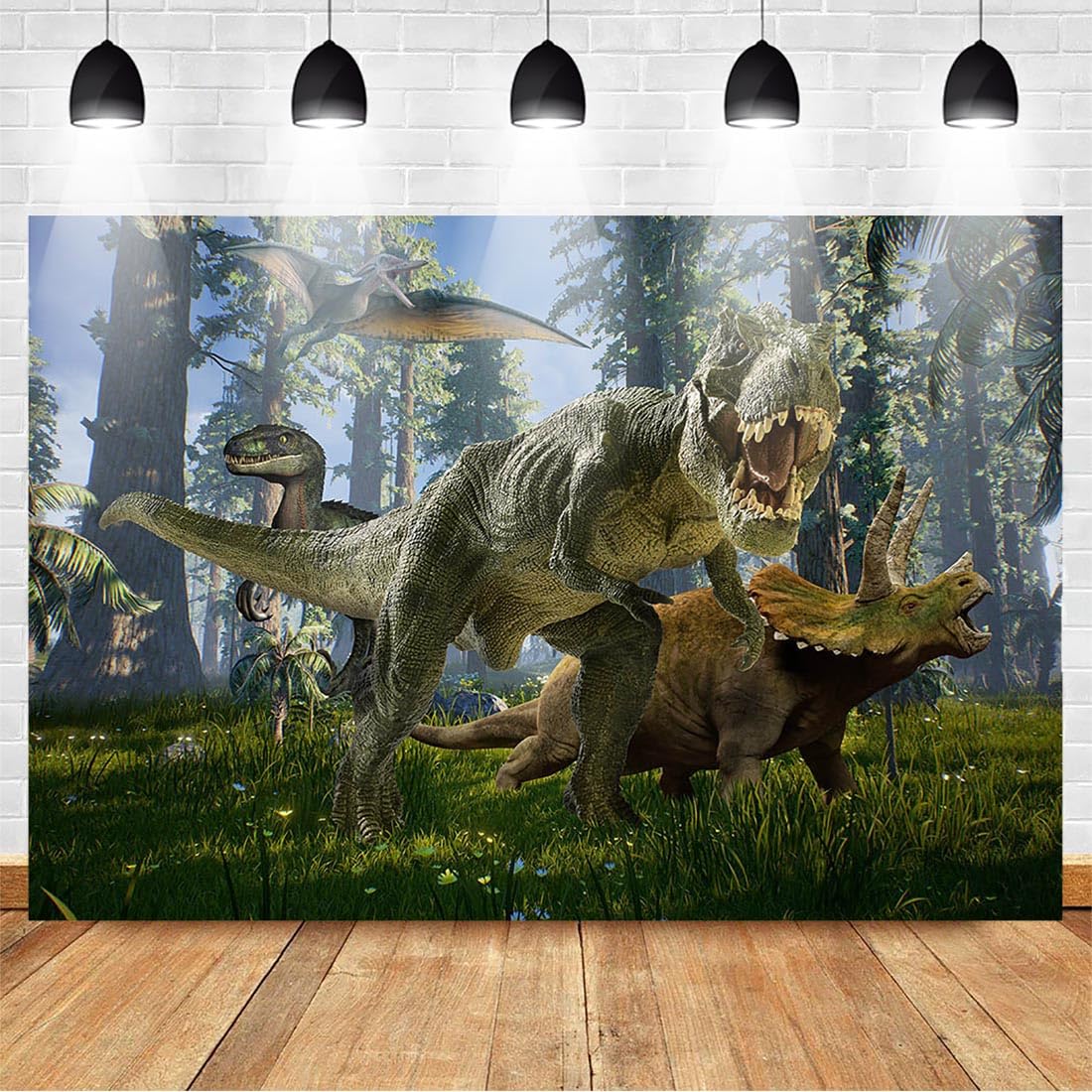 Avezano Dinosaur Party Backdrop for Kids Birthday Jurassic Dinosaurs ...