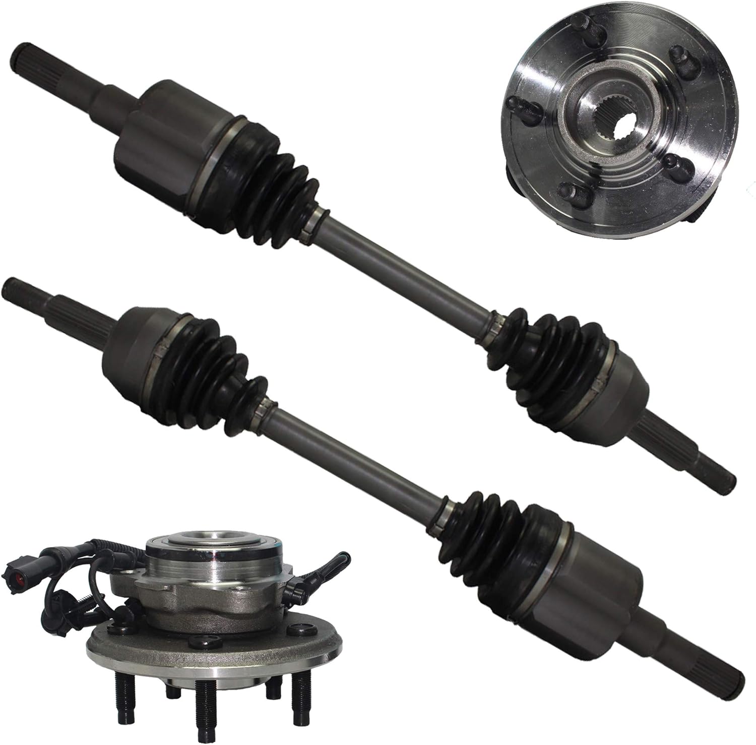 Amazon.com: Detroit Axle - 4WD Complete Front CV Axle Drive Shaft Wheel ...