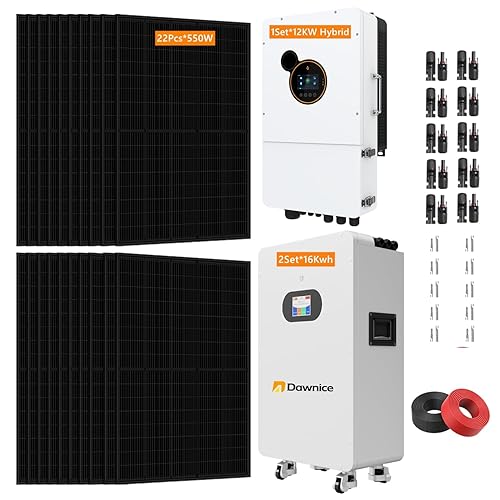 12KW 20KWH Hybrid Solar Power System Complete Kit 22PCS*550W Solar ...