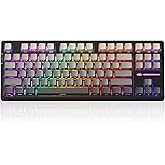 Amazon.com: Transparent Mechanical Keyboard, RGB Backlit Wireless ...