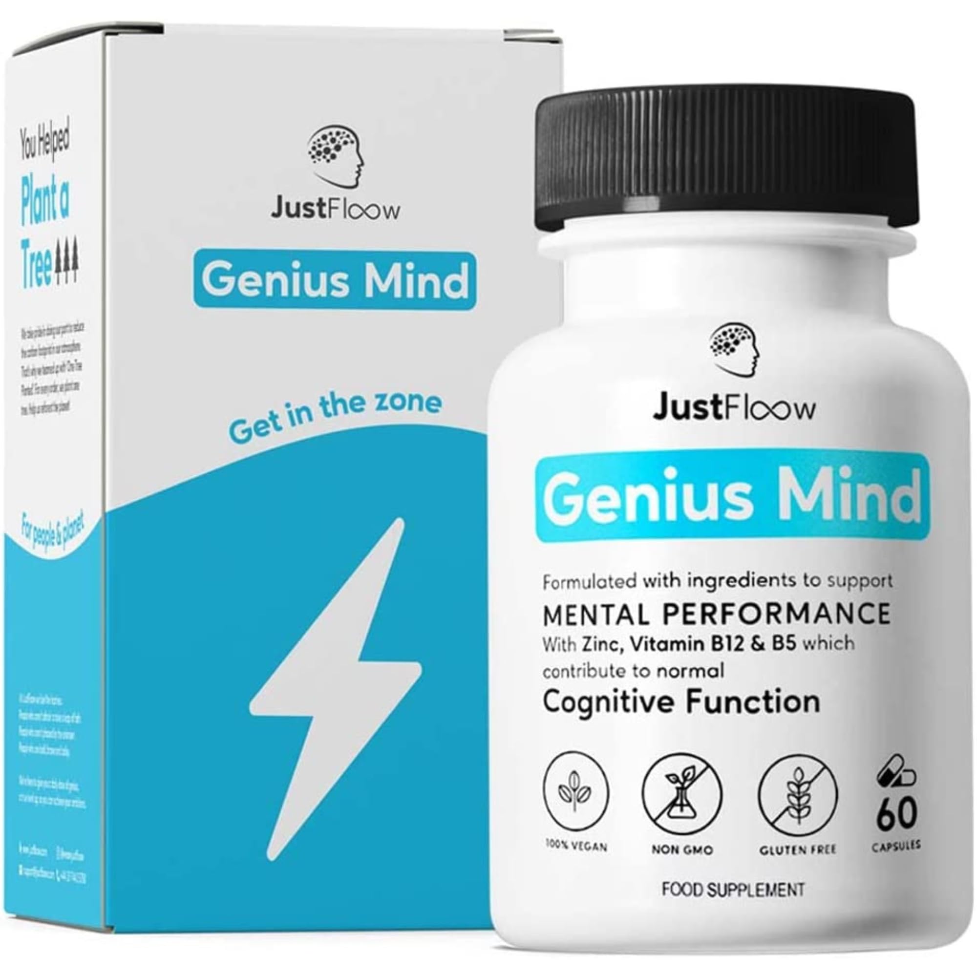 Mua JustFloow Genius Mind® Nootropic Brain Supplement, Support Cognitive Function, Energy Levels ...