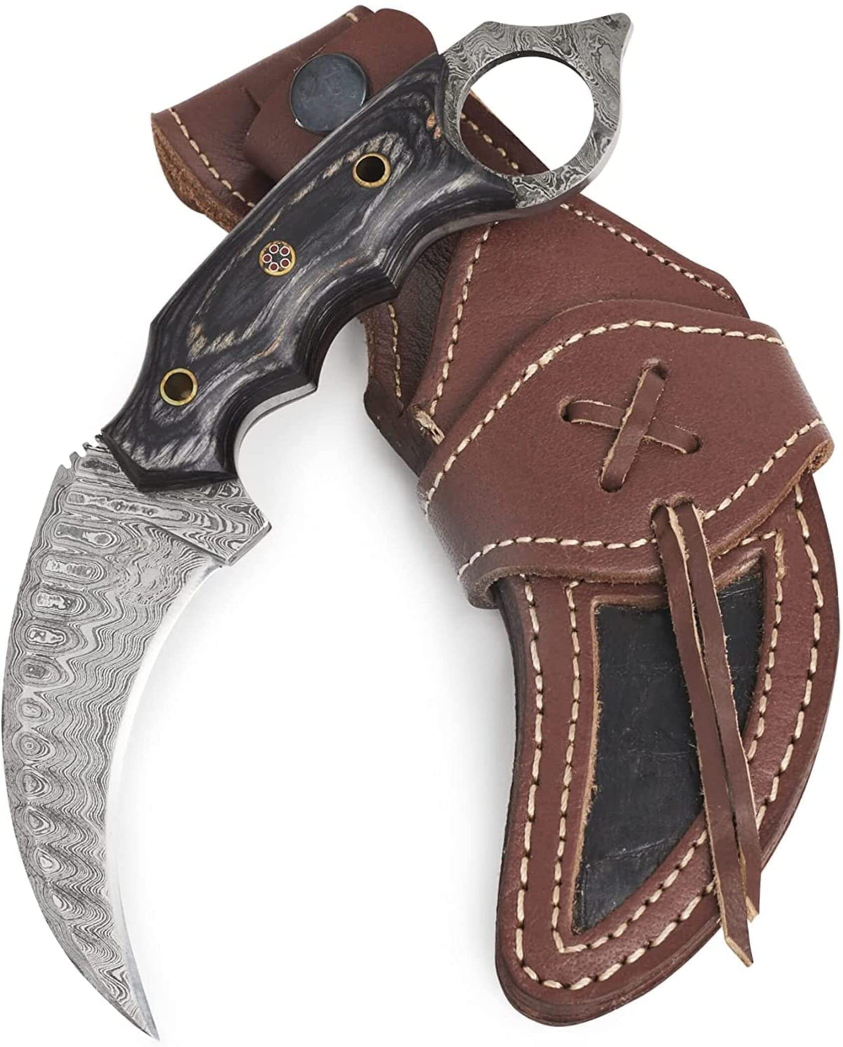 Mua BIGCAT ROAR 7.5″ Handmade Karambit Damascus Hunting Knife with ...