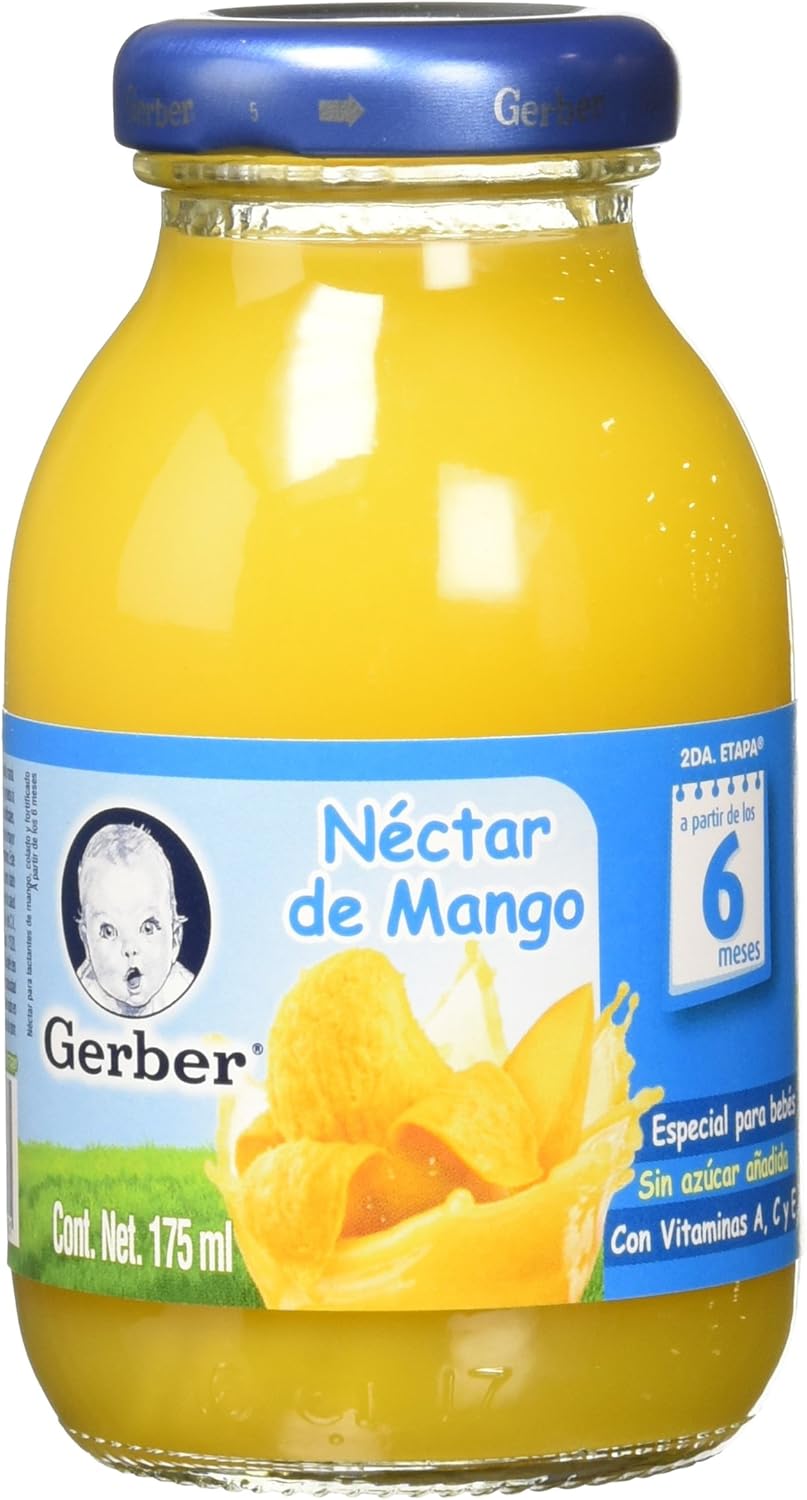 Gerber Jugo Varios Sabores, Etapa 2 Nestlé, Frascos 175 ml, paquete de ...