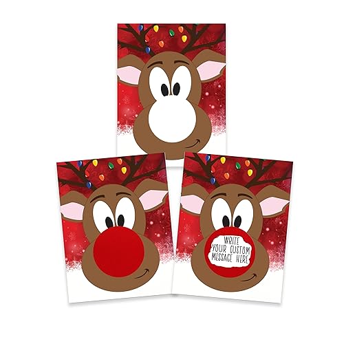 My Scratch Offs - 20 Pack Christmas Rudolph the Red Nose Reindeer White ...